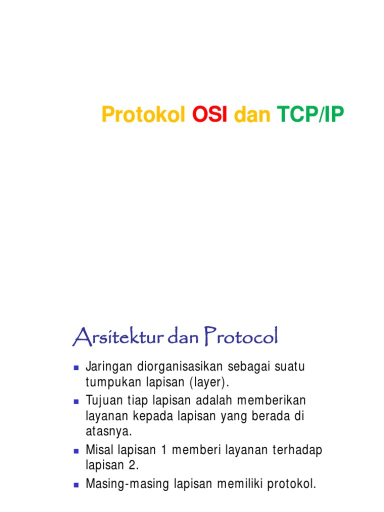 Protokol OSI Dan TCP-IP PDF | PDF