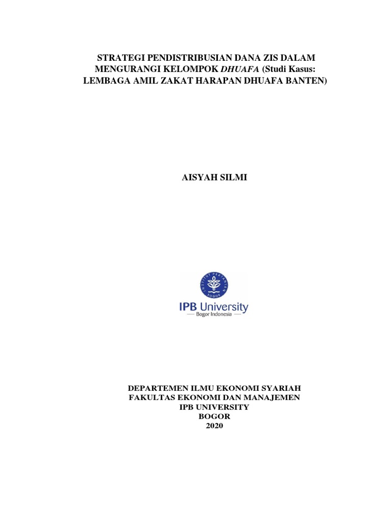 Skripsi Aisyah Silmi (H54160011) | PDF