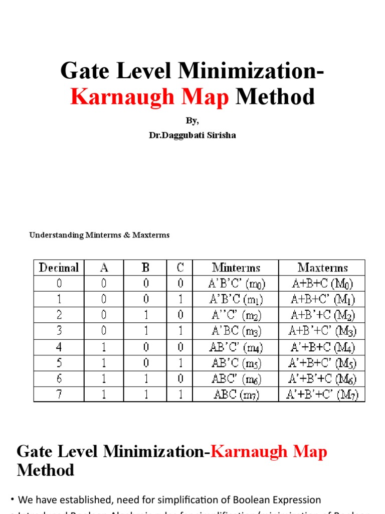 Introduction To Kmap | PDF | Mathematical Logic | Applied Mathematics