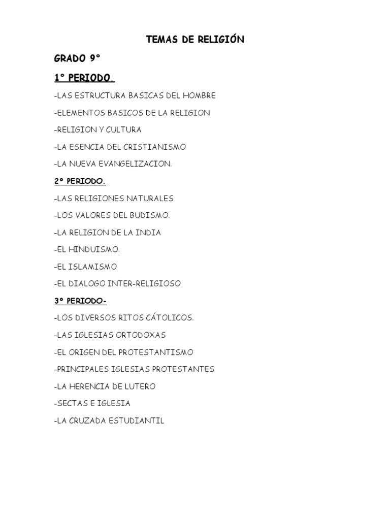 TEMAS DE RELIGIÓN | PDF | Iglesia Católica | Salvación