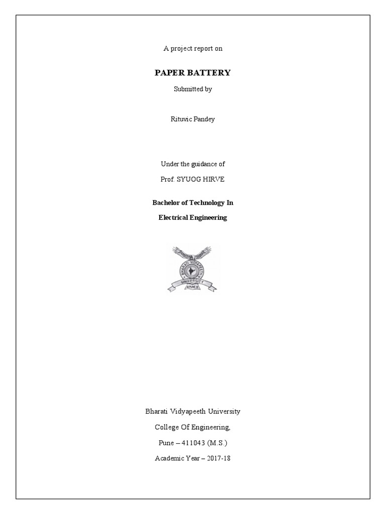 Report Paper Battery | PDF | Rechargeable Battery | Carbon Nanotube