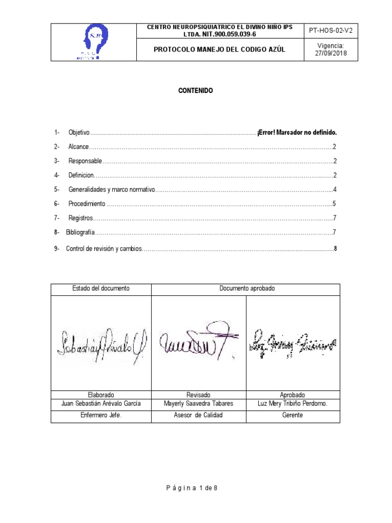 Protocolo Código Azul en Emergencias Médicas | PDF | Reanimación ...