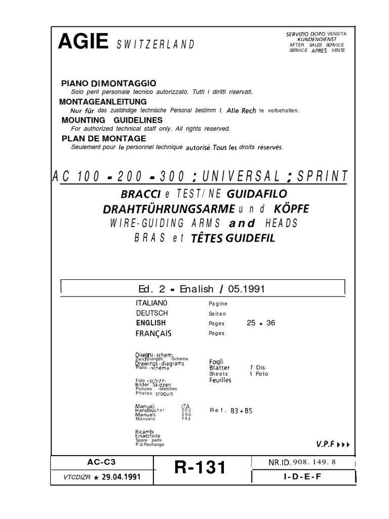Agie 250 | PDF | Metalworking | Tools