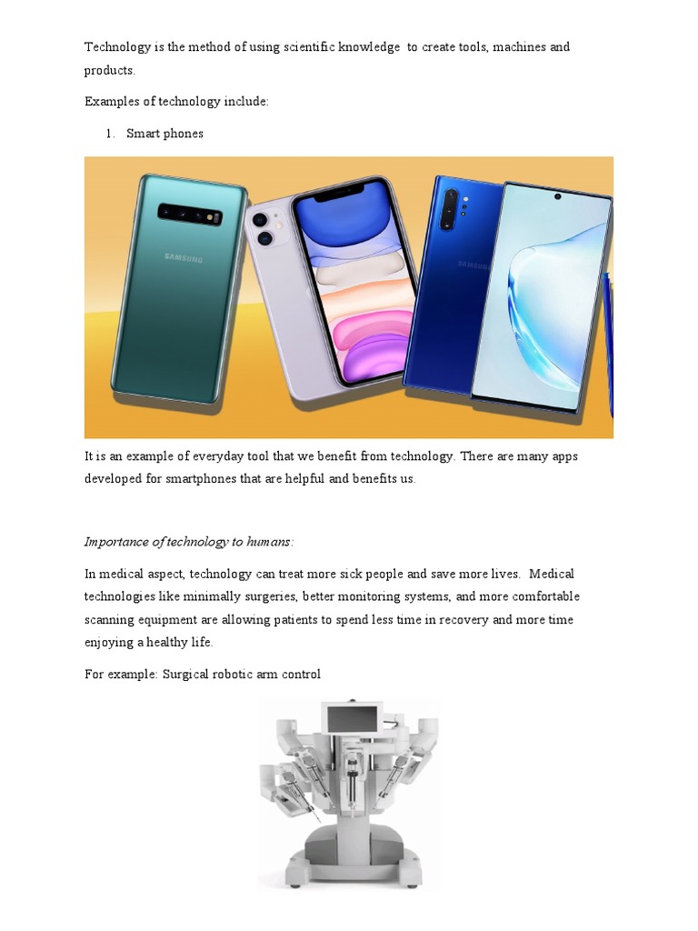 Importance of Technology To Humans | PDF