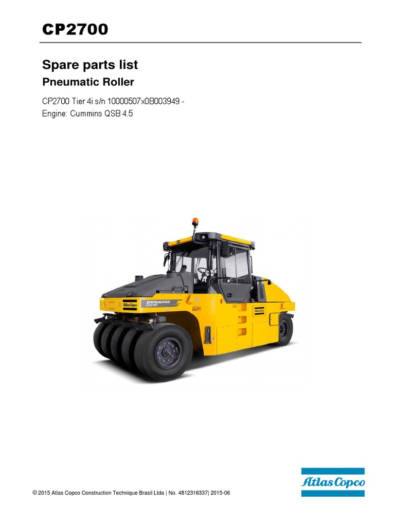 Spare Parts Catalogue Dynapac CP2700 PDF | PDF | Truck | Steering