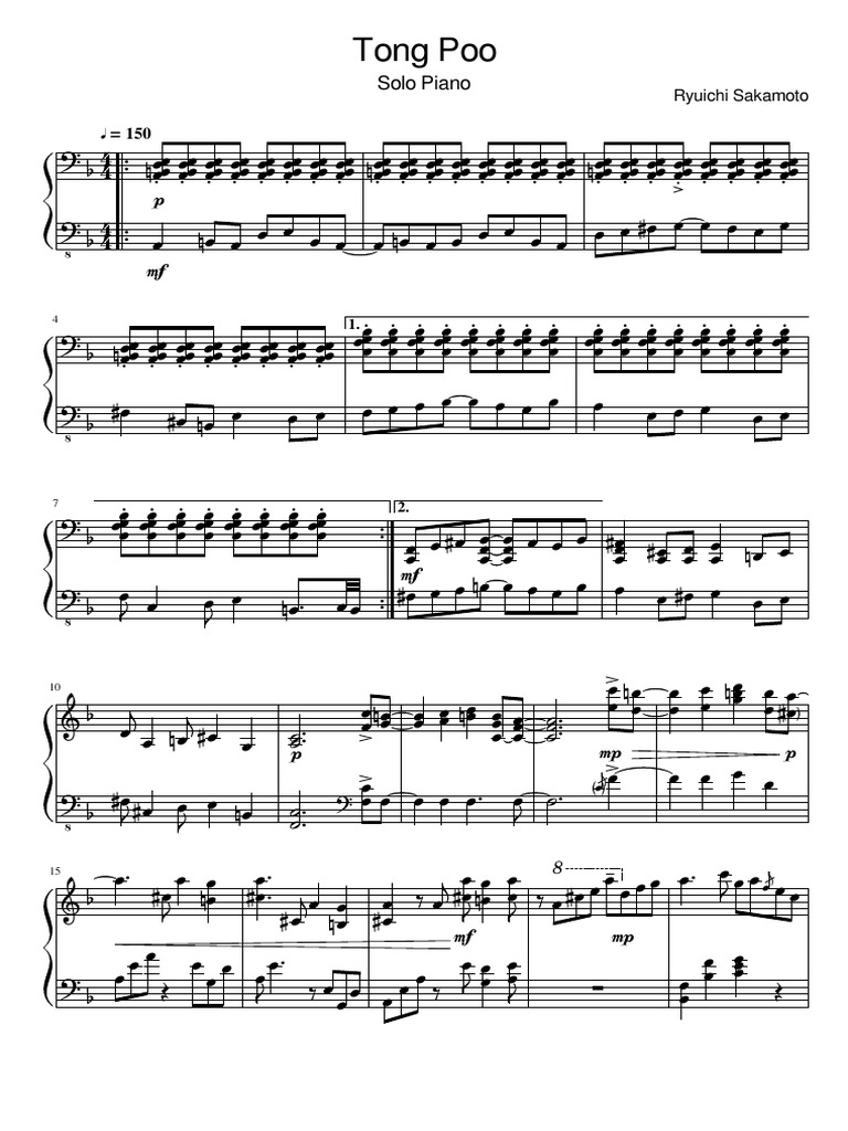Tong Poo: Solo Piano | PDF