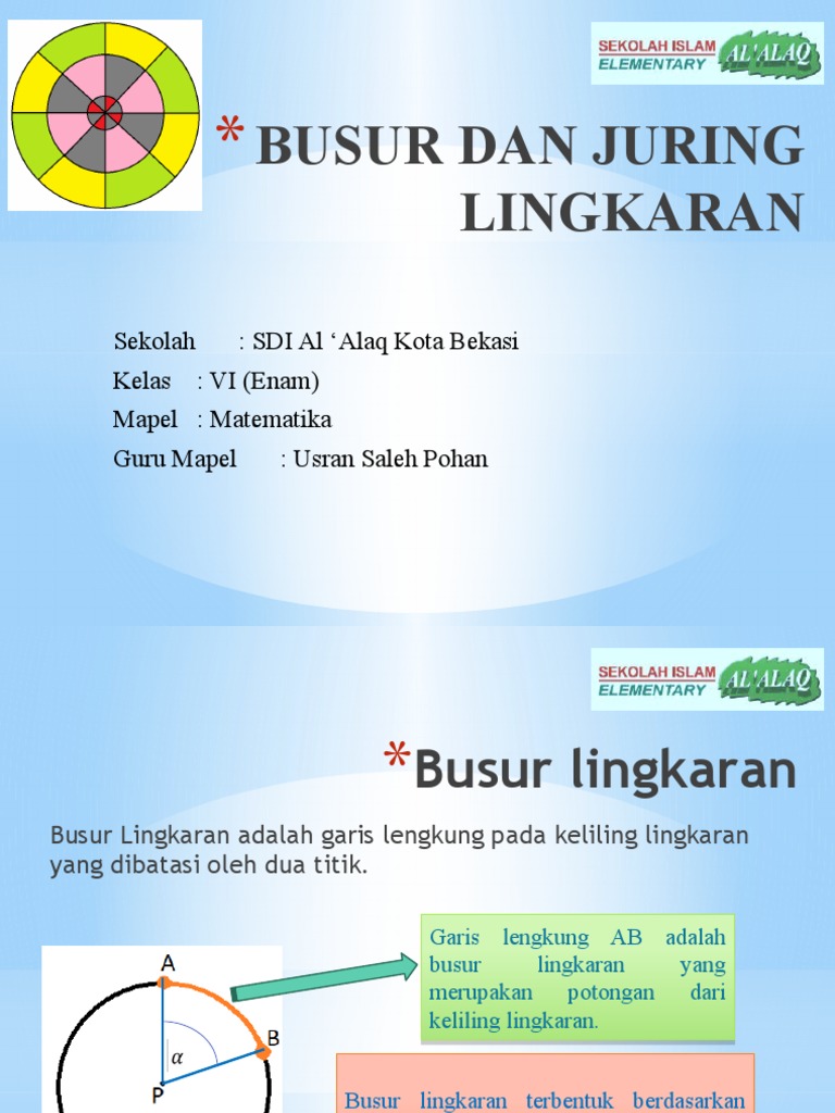 Busur Dan Juring Lingkaran Senin 021120 | PDF