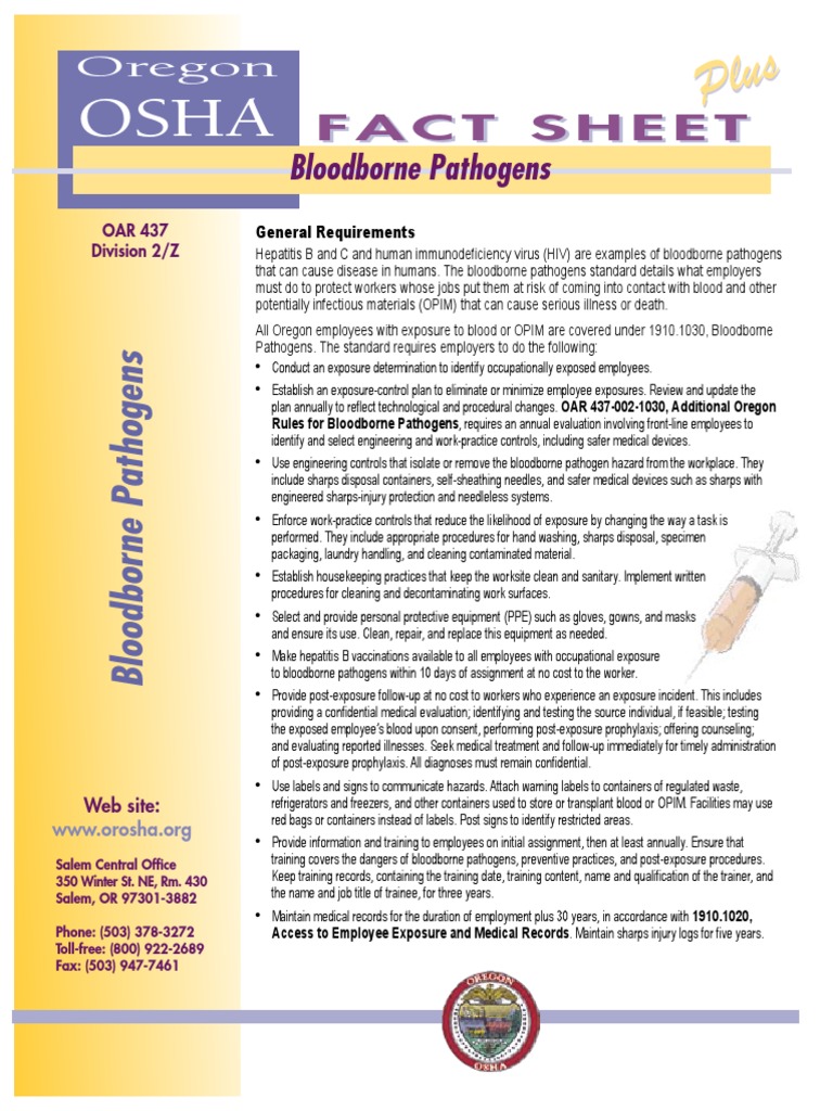 Bloodborne Pathogens | PDF | Public Health | Health Sciences