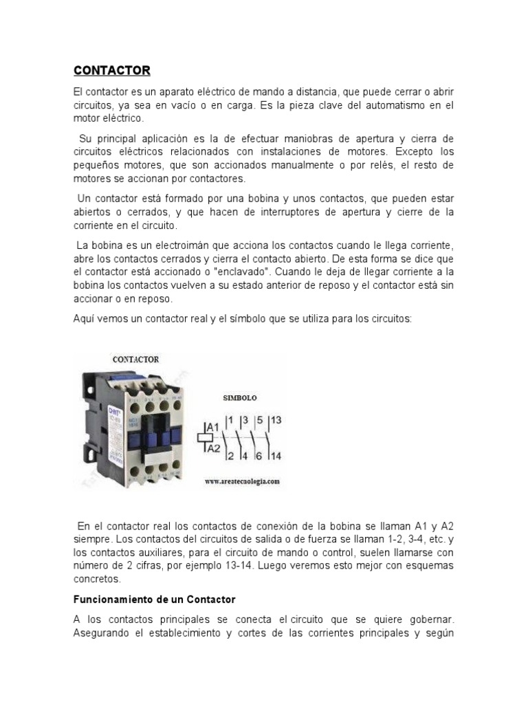CONTACTOR y Rele | PDF | Relé | Equipo
