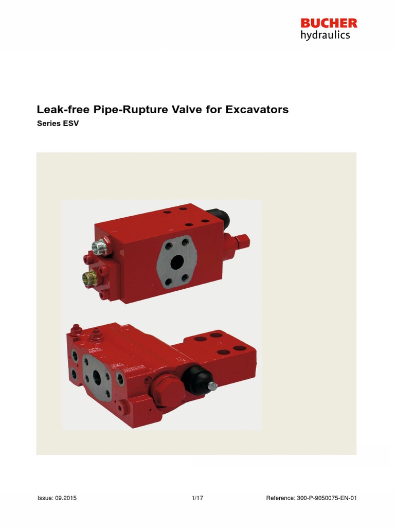 Leak Free Pipe Rupture Valve For Excavators: Series ESV | PDF | Valve ...
