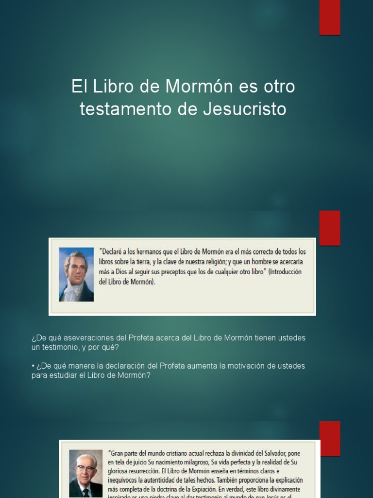 Presentación 1 | PDF | Libro de Mormón | Profeta