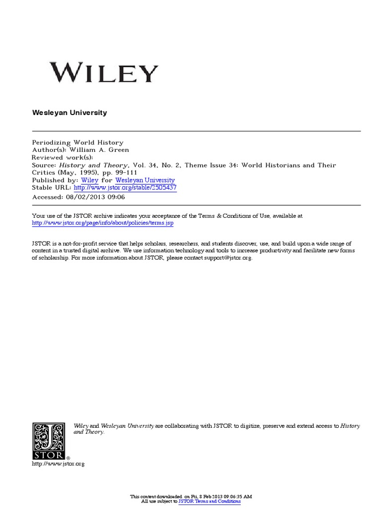 Periodization in World History | PDF | World Systems Theory | Civilization