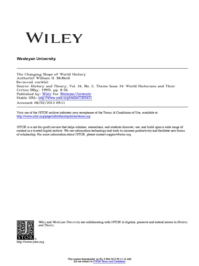 McNeill's Perspective on World History | PDF | Sea | Civilization