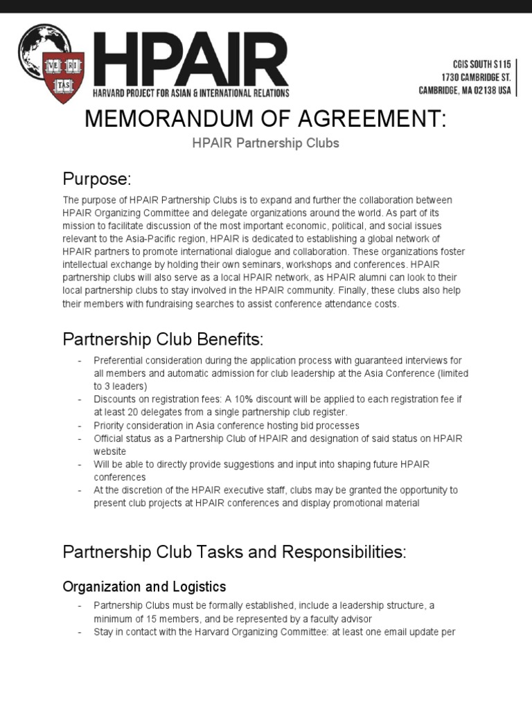 Partnership Club Info Packet | PDF | Partnership | Policy