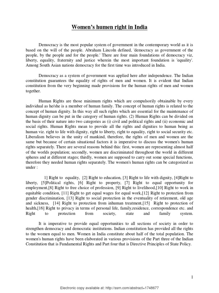 Women's Human Rights (Kindly Ignore The Wrong Spelling of Human in The ...