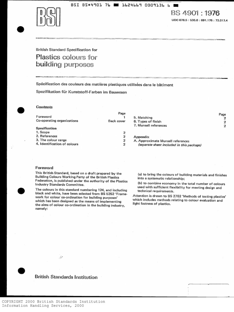BS 4901 Colours PDF | PDF