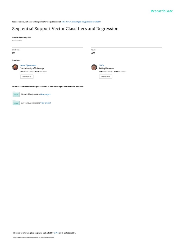 Sequential Support Vector Classifiers and Regressi PDF | PDF | Applied Mathematics ...