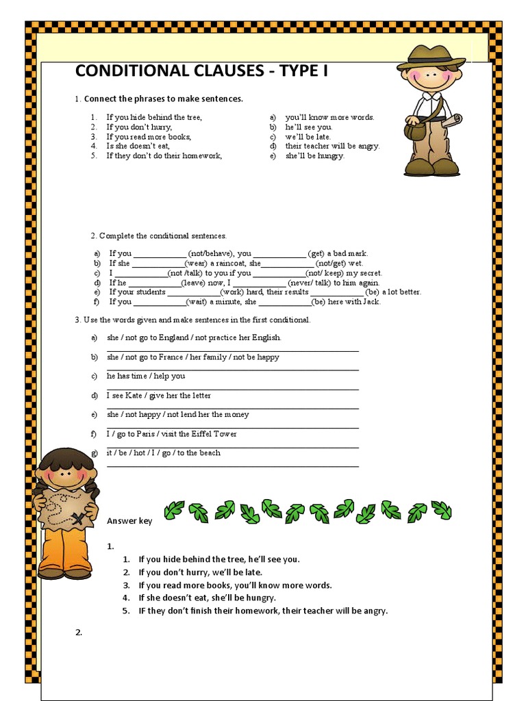 Conditional Clauses - Type I | PDF | Sentence (Linguistics) | Cognitive Science