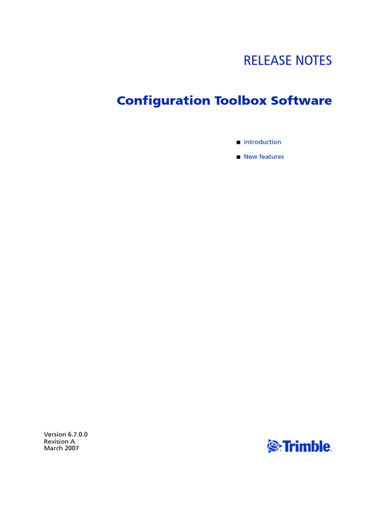 Configuration Toolbox Software: Release Notes | PDF | Copyright | License