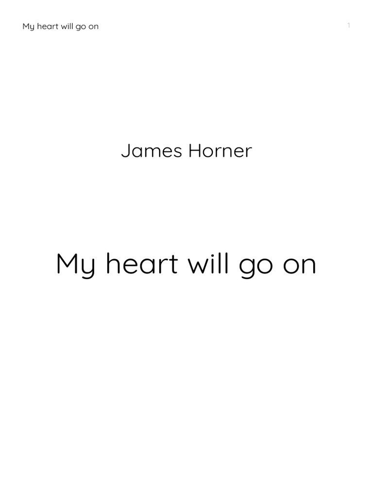 My Heart Will Go On | PDF