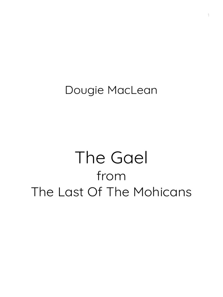 The Gael From The Last of The Mohicans | PDF