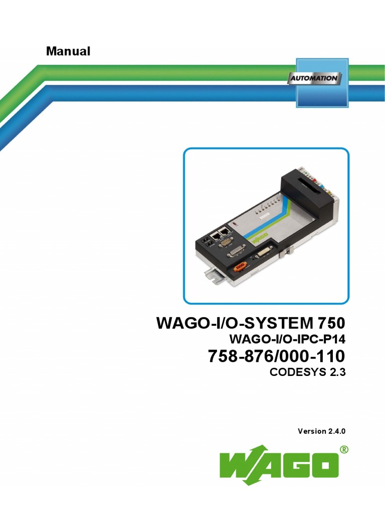 Wago-I/O-System 750: Manual | PDF | Programmable Logic Controller ...