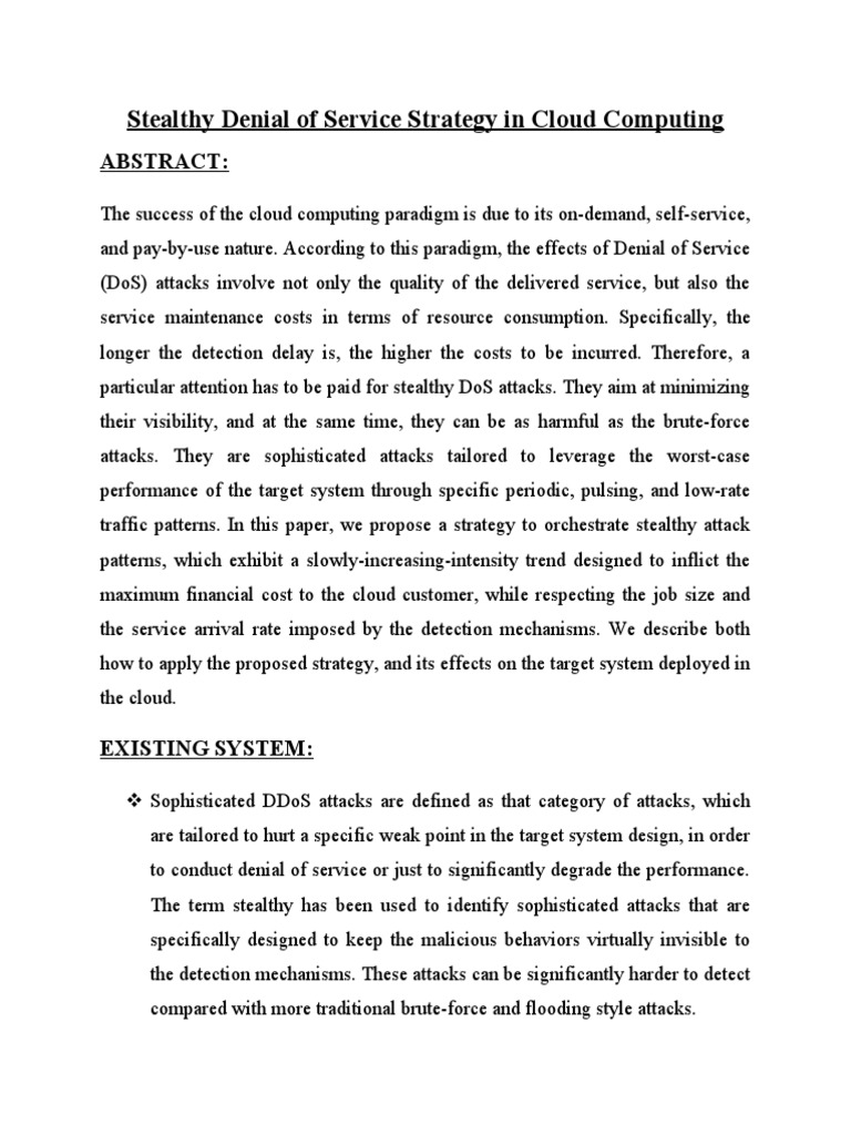 A Slowly-Increasing Polymorphic Denial of Service Attack Strategy to ...