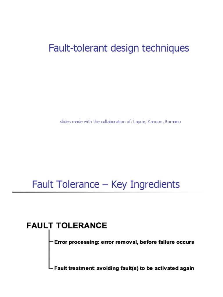 II - Fault-Tolerant-techniques | PDF | Fault Tolerance | Hard Disk Drive