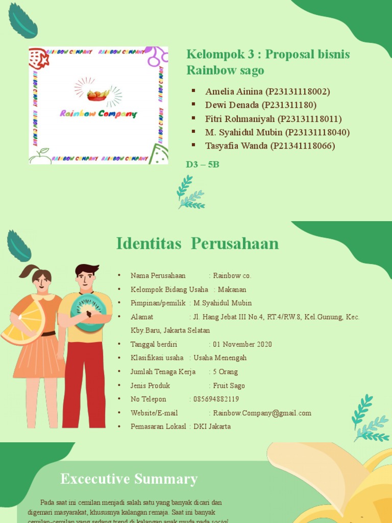 Rainbow Sago: Camilan Sehat Berbuah | PDF | Bisnis