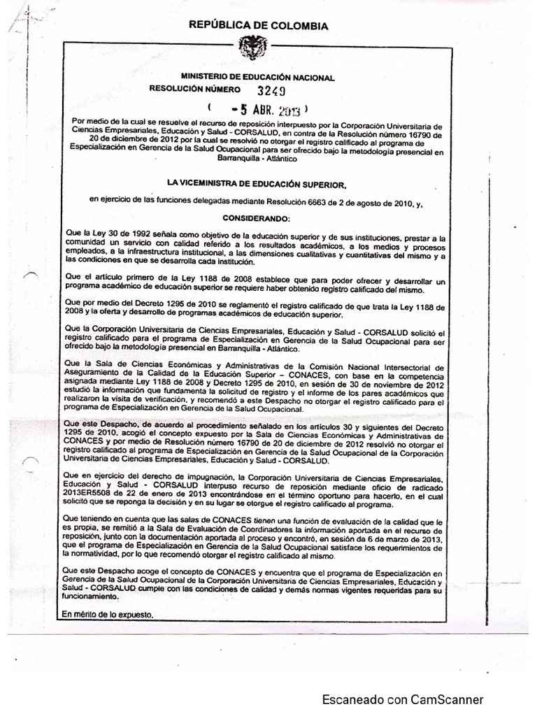 Certificado de Programas Corsalud | PDF