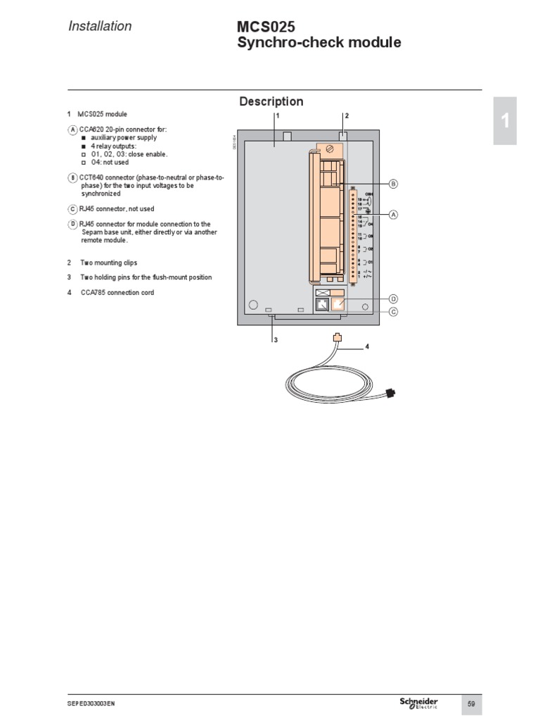 MCS025 Synchro-Check Module Overview | PDF | Science & Mathematics ...