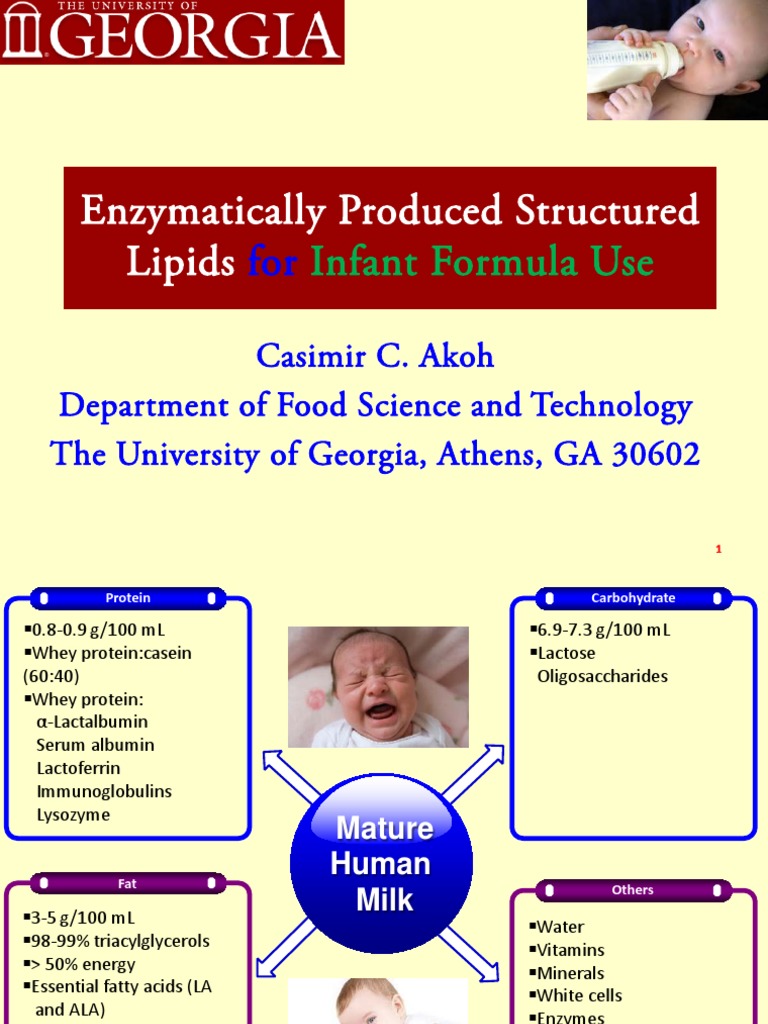 Enzymatically Produced Structured Lipids: Infant Formula Use | PDF ...