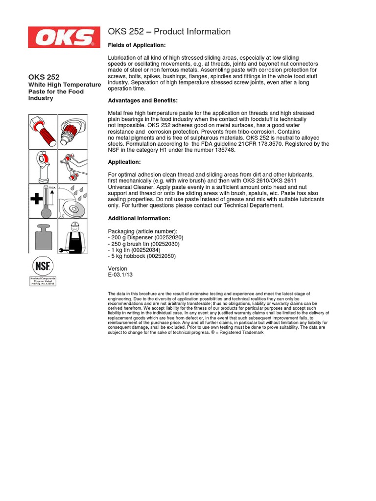 OKS 252 - Product Information: White High Temperature Paste For The ...