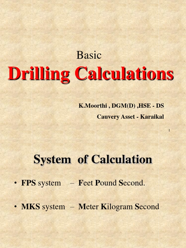 Basic Drilling Calculations | PDF | Pressure | Physical Quantities