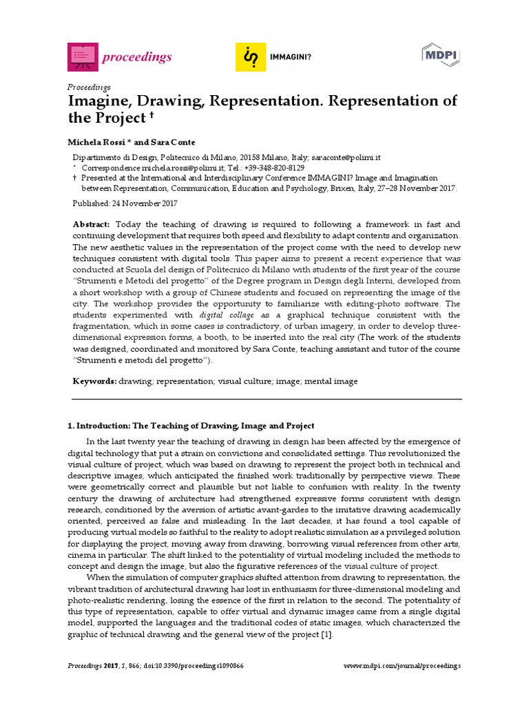 Imagine, Drawing, Representation. Representation of The Project | PDF ...