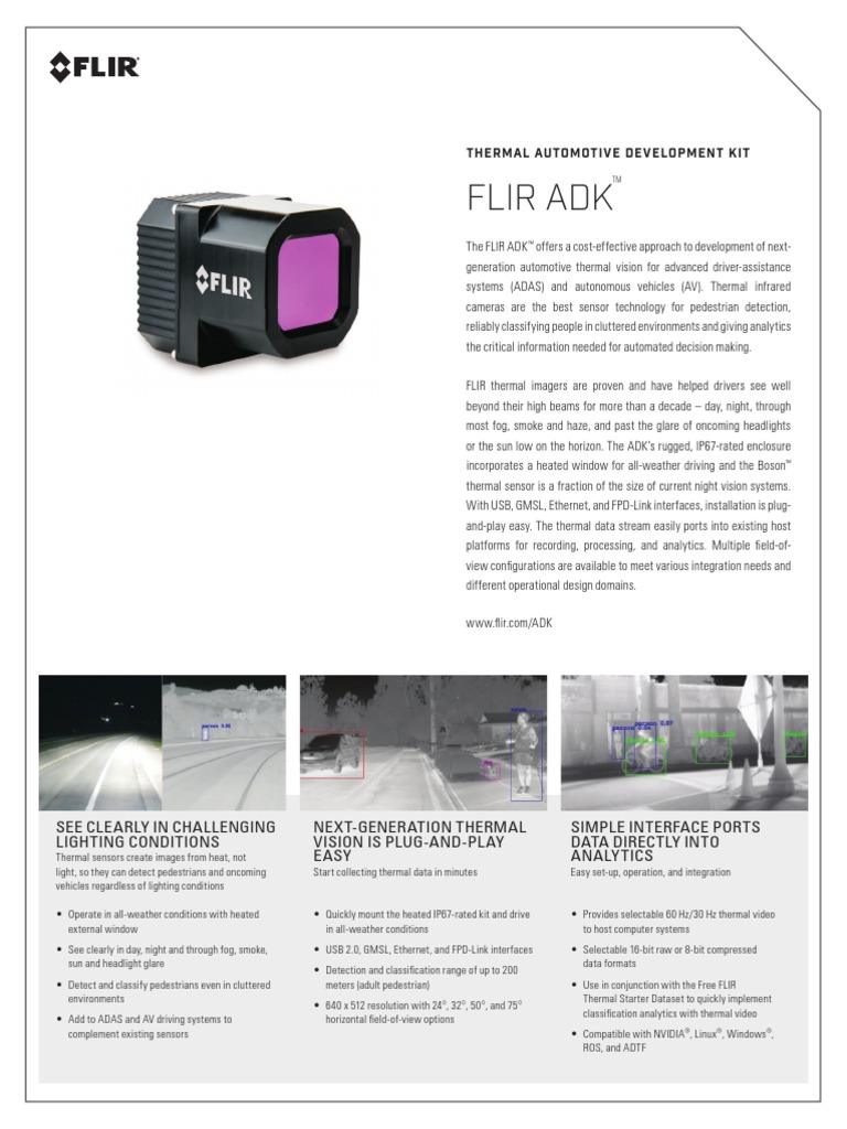 Flir Adk: Thermal Automotive Development Kit | PDF | Thermography ...