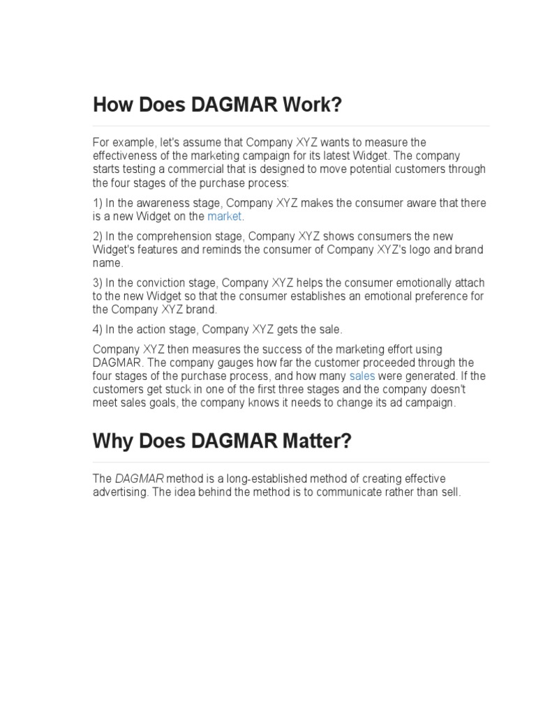Understanding DAGMAR in Marketing | PDF