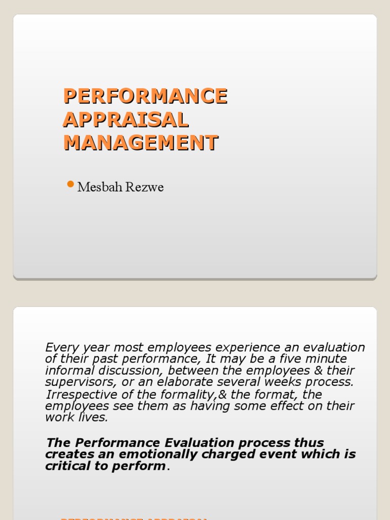 Performance Appraisal | PDF | Performance Appraisal | Bias