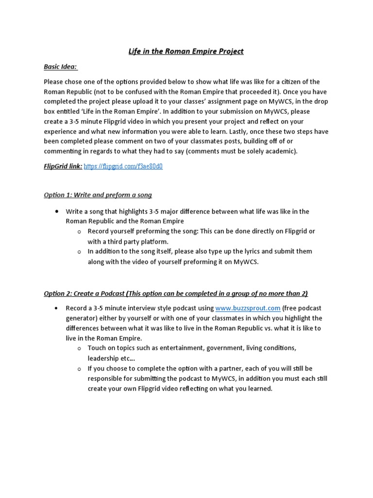 Roman Republic Student Project | PDF | Ancient Rome | Roman Empire