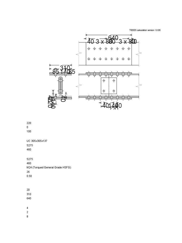 Bolted Cover Plate Splice Connection To BS5950 | PDF | Screw | Beam (Structure)