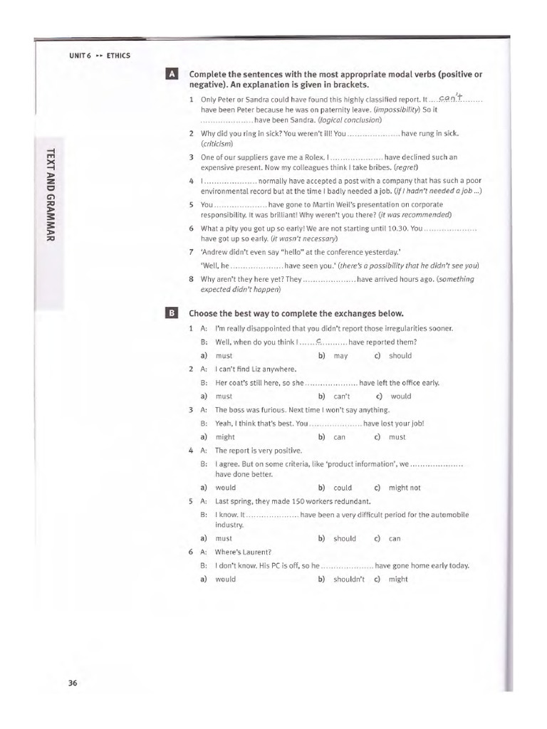 Modals in The Past Business ENglish | PDF | Grammar | Syntax