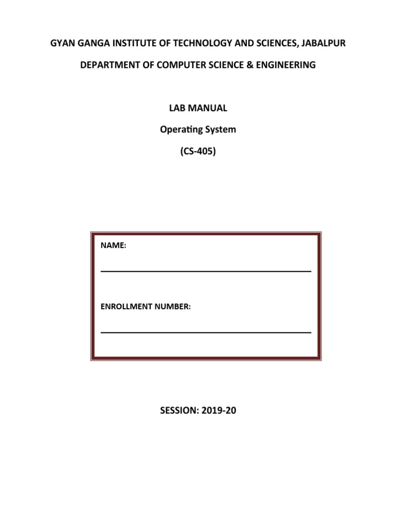 Operating System Lab Manual | PDF | Operating System | Scheduling ...