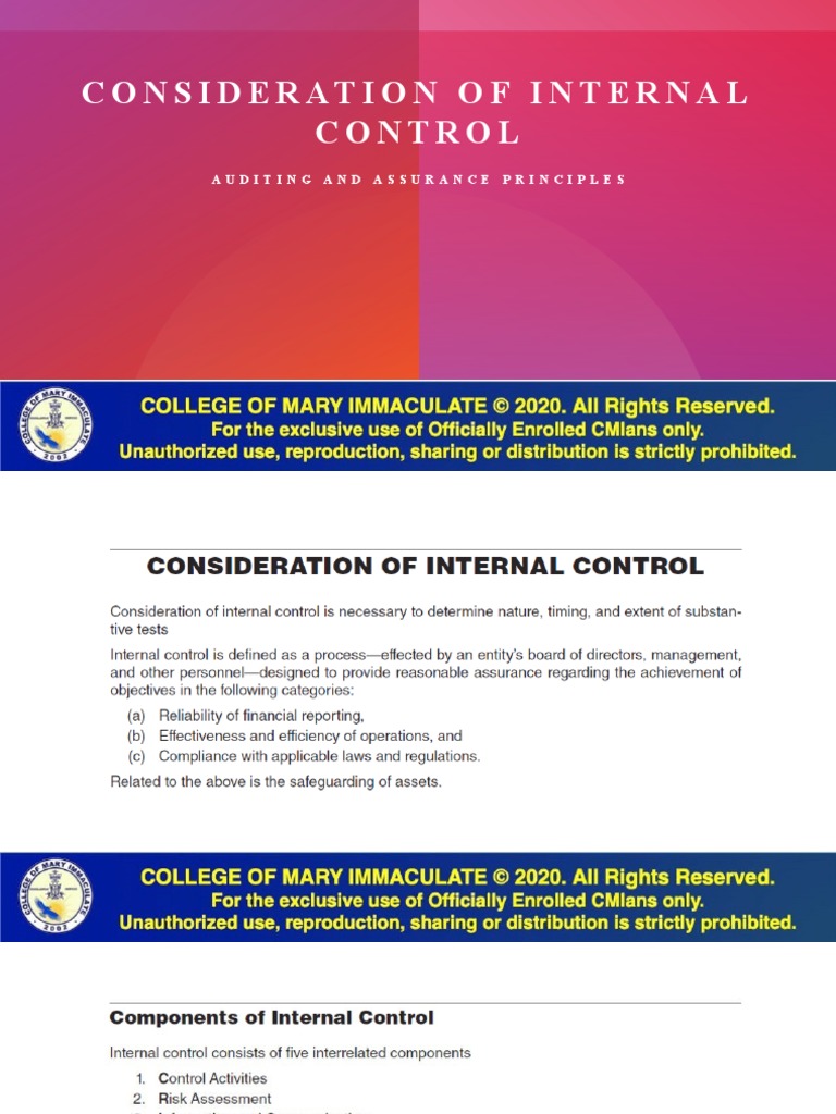 Consideration of Internal Control | PDF | Career & Growth | Social Science