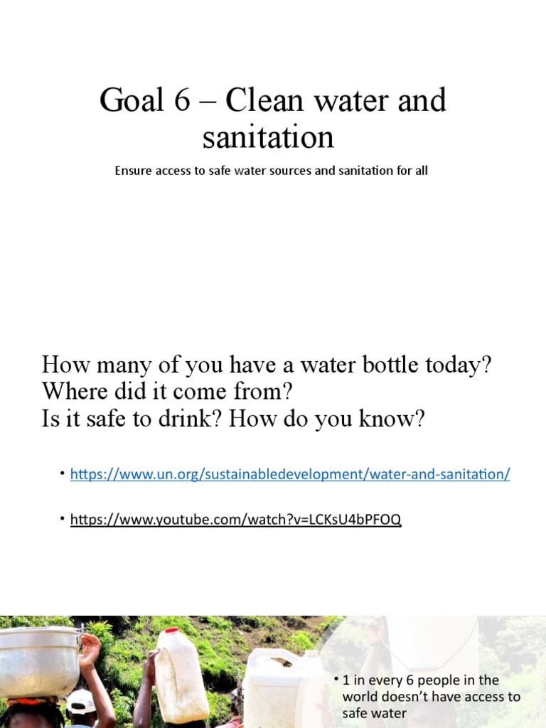 Goal 6 - Clean Water and Sanitation | PDF