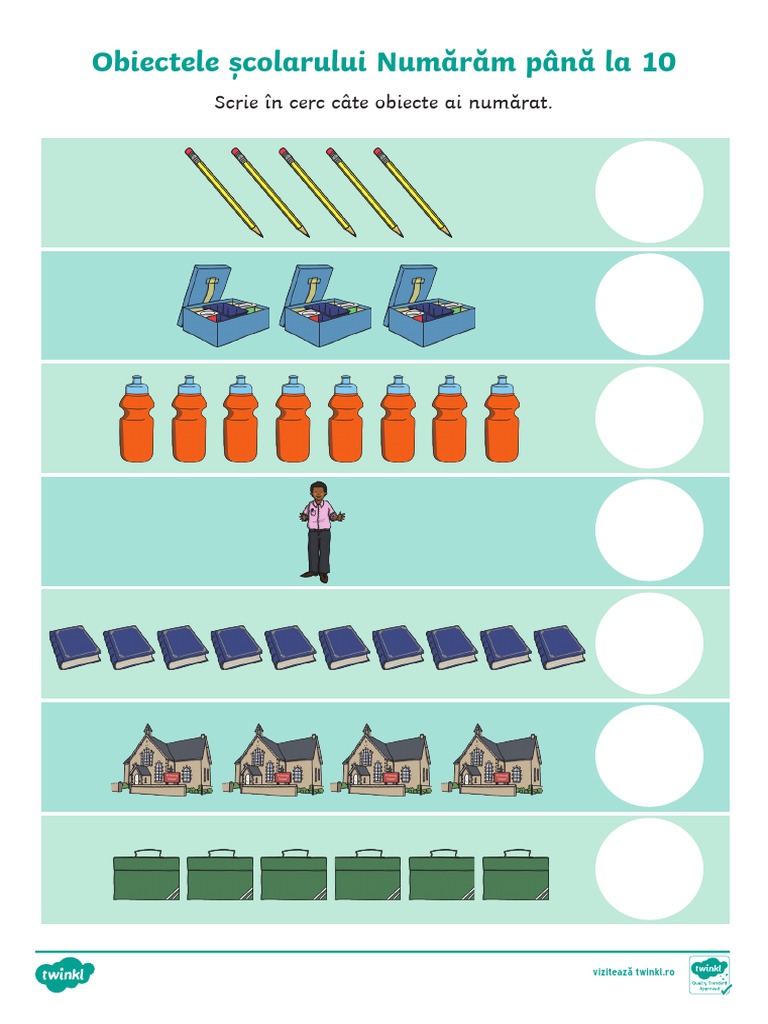 Obiectele Scolarului - Fisa de Lucru | PDF