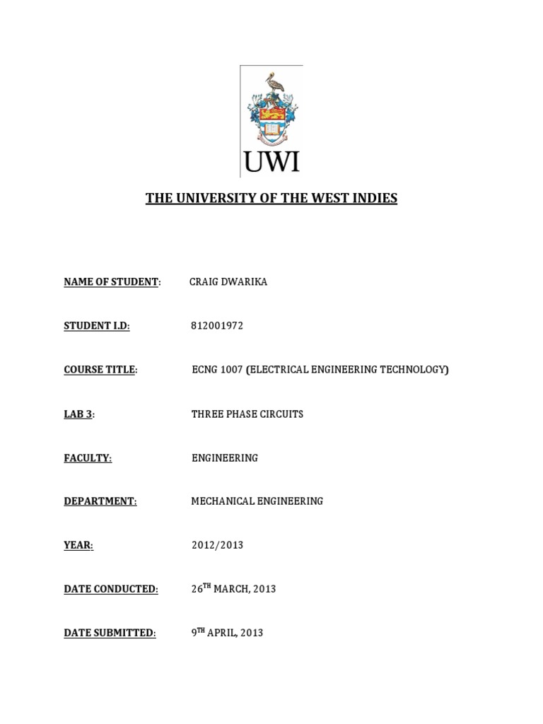 The University of The West Indies: MARCH, 2013 | PDF