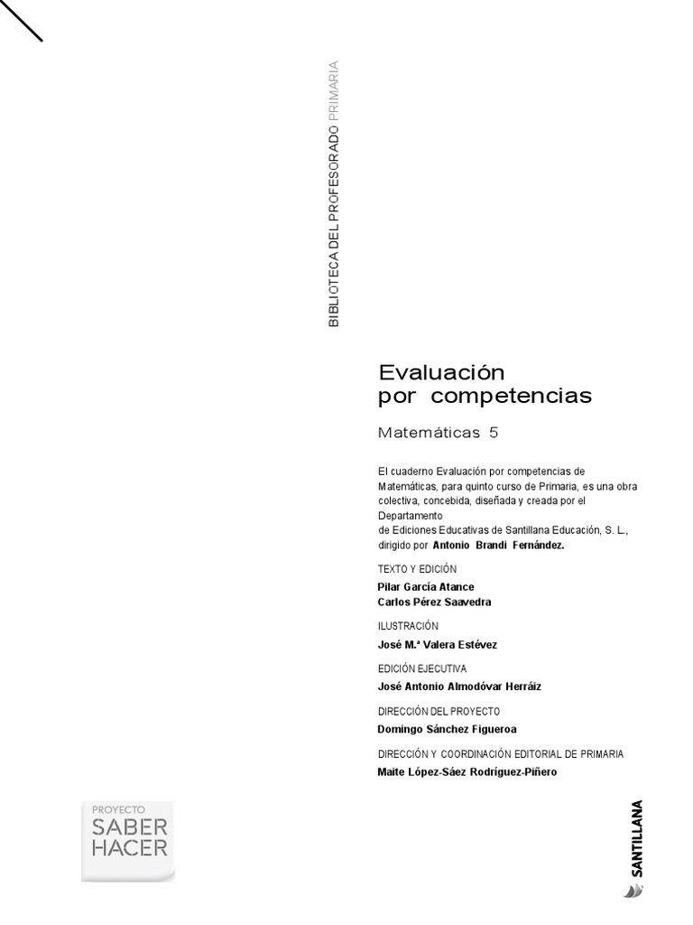 Eval Compet Matem 5 SH | PDF | Educación primaria | Evaluación