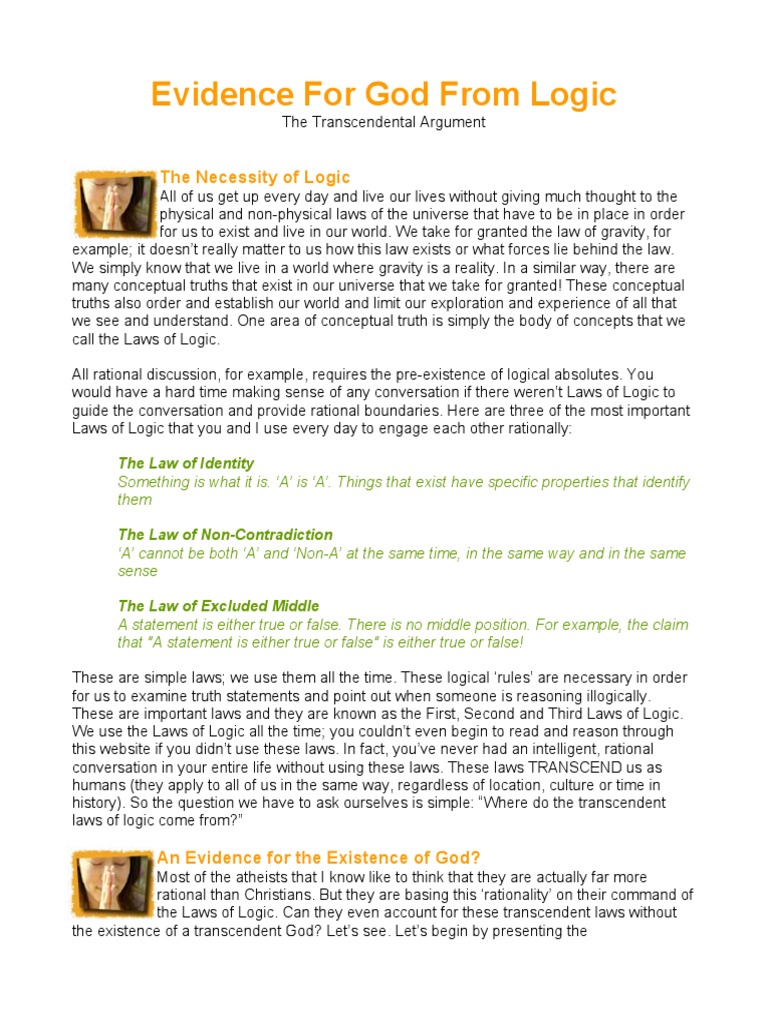 Evidence For God From Logic: The Necessity of Logic | PDF | Atheism | Truth