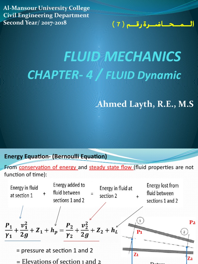 Fluid Mechanics: Chapter-4 | PDF | Fluid Dynamics | Pressure