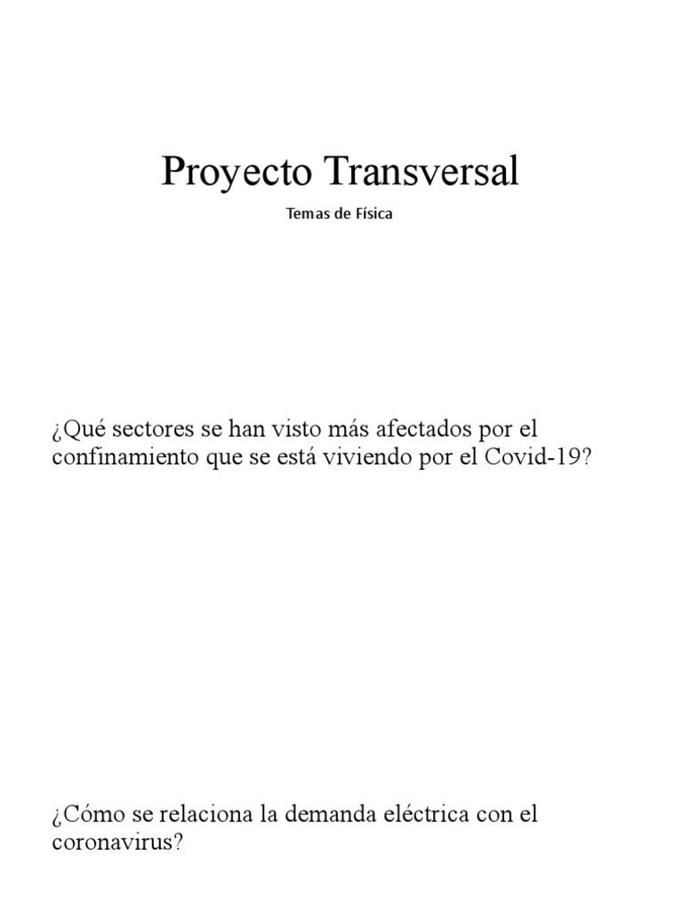 Proyecto Transversal | PDF